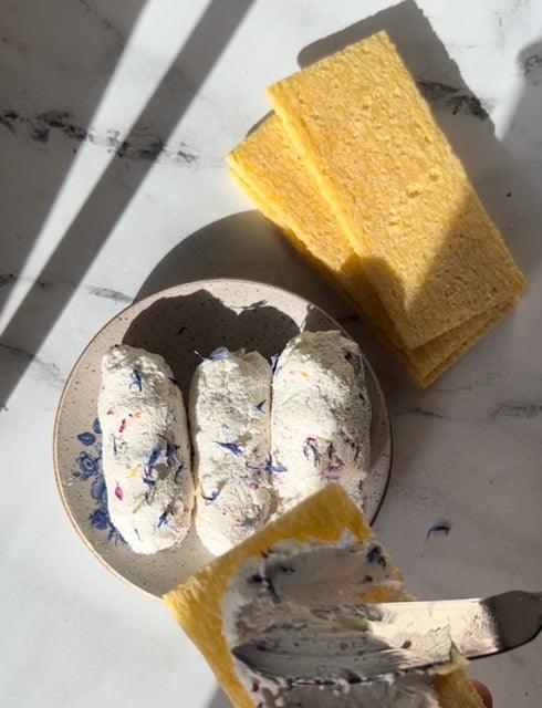 Beauty Boosting Goat Cheese with Edible Flowers – Root + Bones